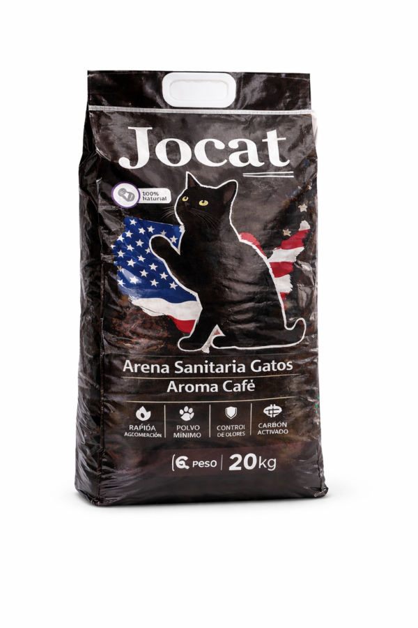 Jocat Arena Sanitaria Aglutinante Aroma Café 20 kg - Pet Palace - Chillán